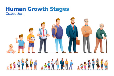 Human life cycle stages | People Illustrations ~ Creative Market