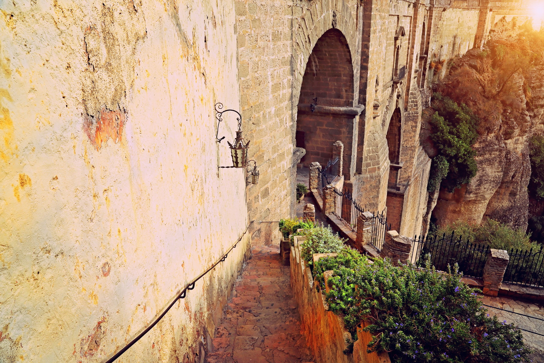 Ronda puente nuevo arch featuring ancient, andalucia, and andalusia, an ...