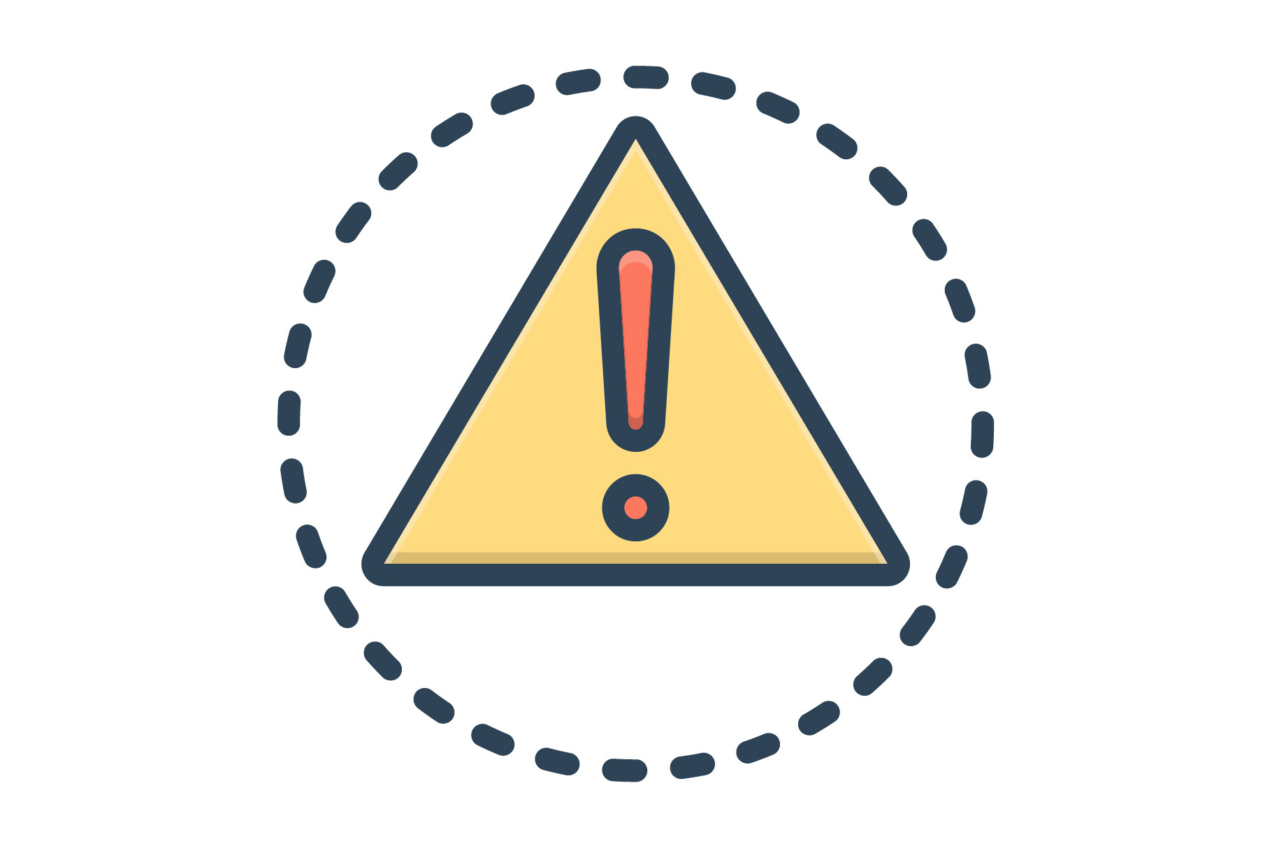 Caution warning color icon, an Icon by Creative priyanka | Creative Market