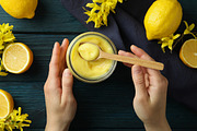 Concept of tasty food, lemon curd, top view, a Food & Drink Photo by ...