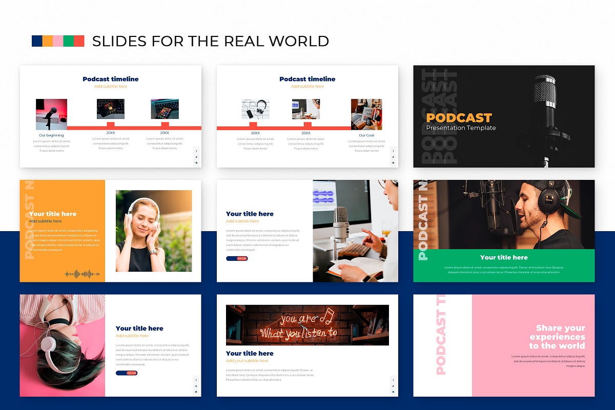Podcast Powerpoint Template, a Presentation Template by Zacomic Studios