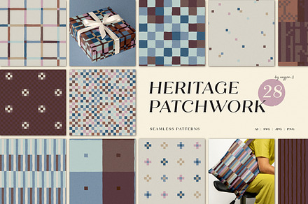 Lumberjack Tartan Seamless Patterns, a Pattern Graphic by Vectorchoice