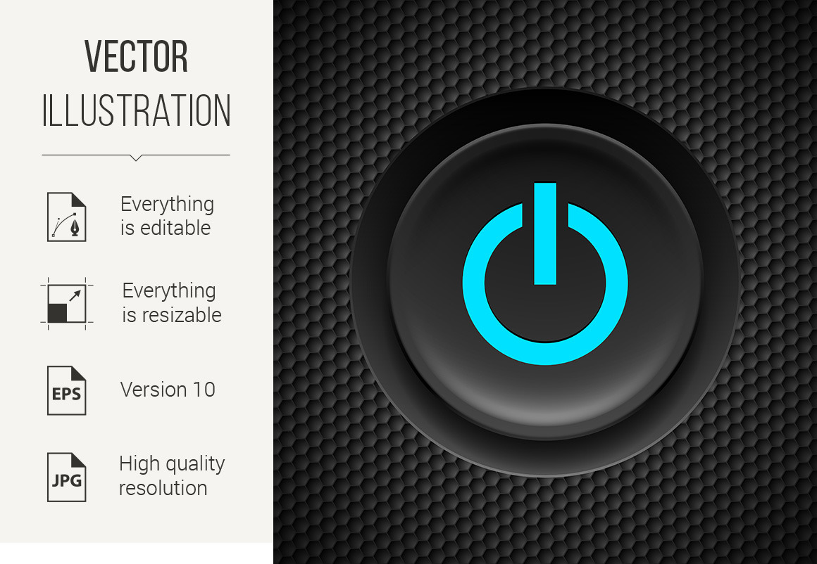 Power button., a Background Graphic by DvargShop