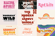 The Modern Groovy Retro Font Bundle