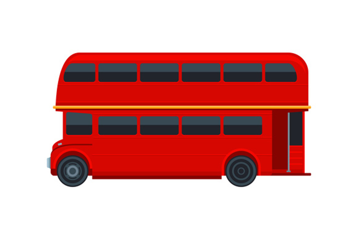 Red London Double Decker Bus, an Object Graphic by in8finity
