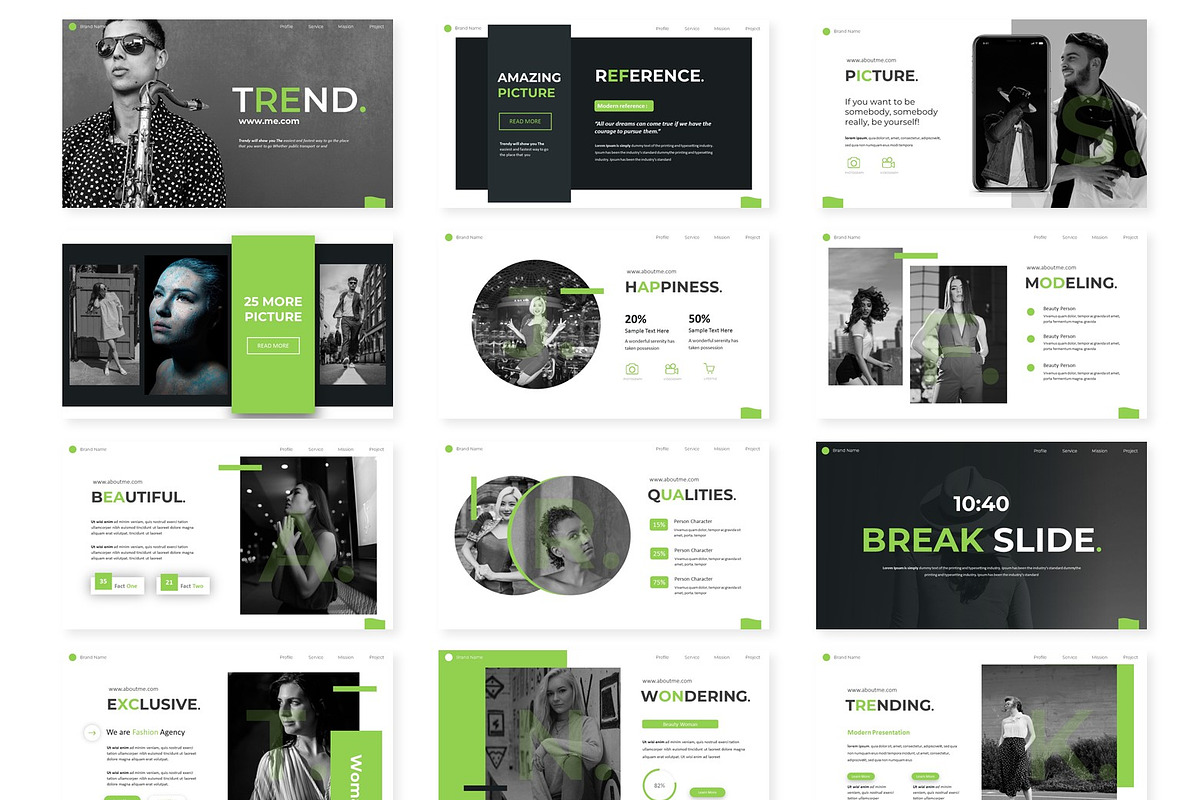 Trend - Powerpoint Template, a Presentation Template by AQR Studio