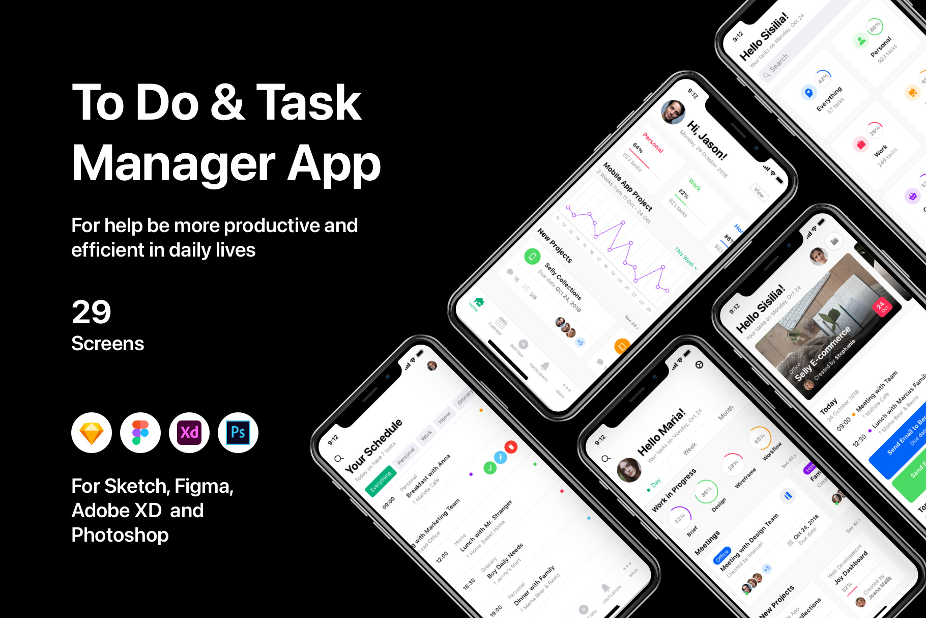 To Do & Task Manager App, an App Template by flr.24 | Creative Market