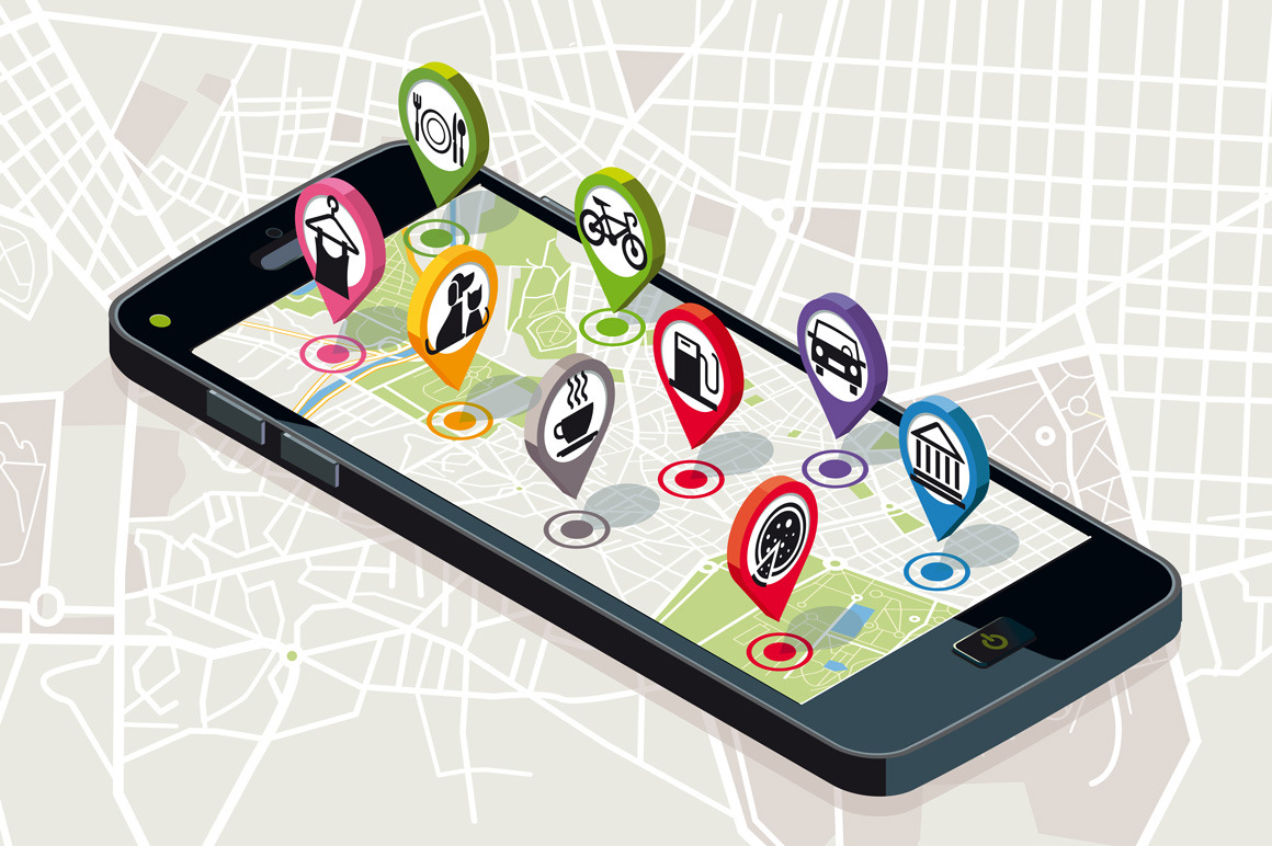 City Map with Services Icons, a Technology Illustration by ÁRTICA