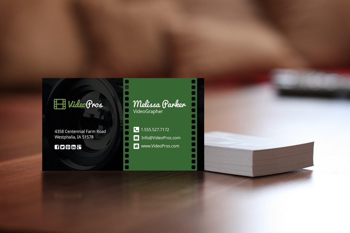 Videography Business Card, a Business Card Template by Creativenauts