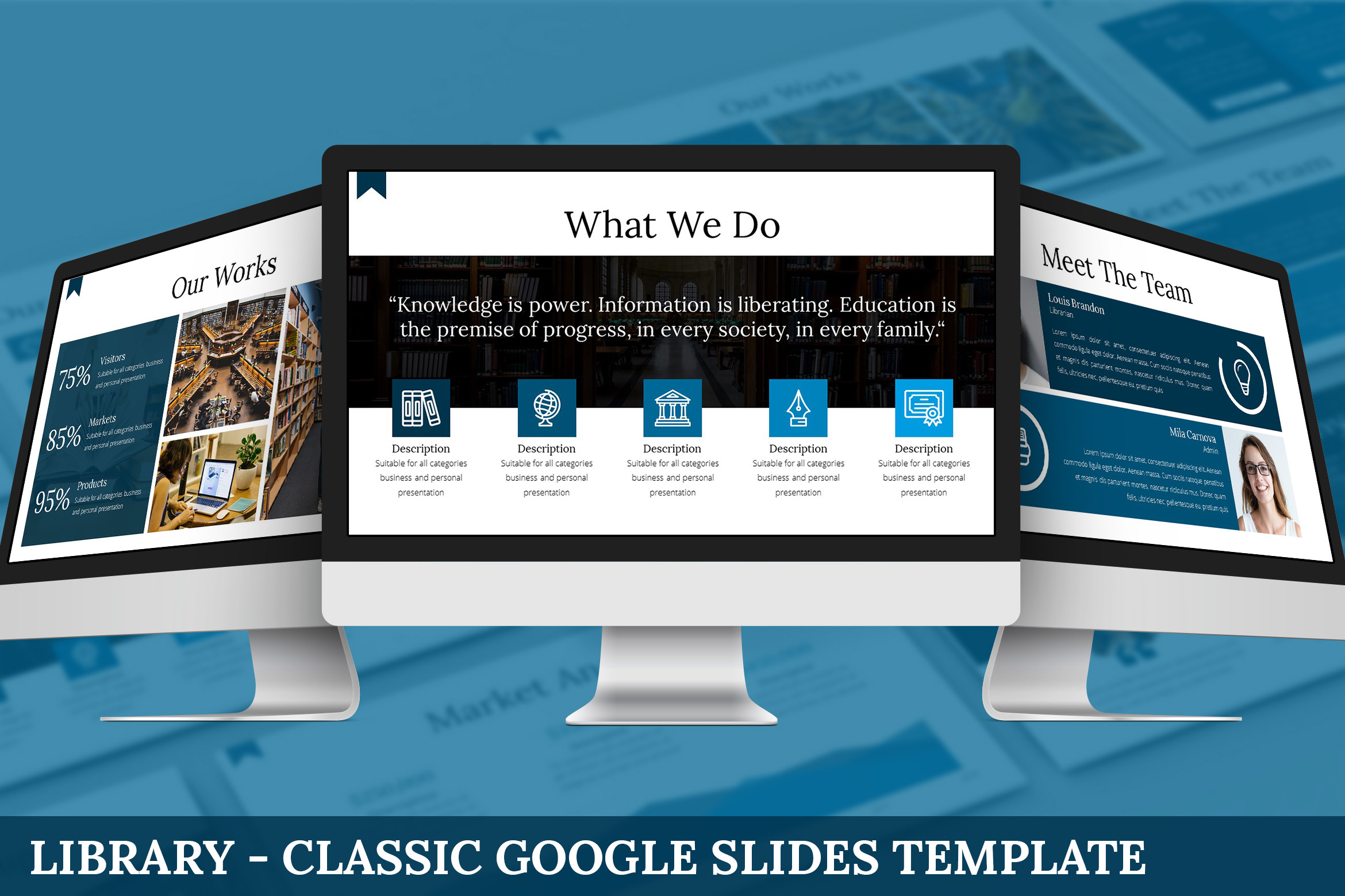Library - Classic Google Slides, a Presentation Template by SlideFactory