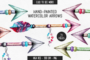 Watercolor Tribal Arrow Graphics, an Illustration by ClipartBrat Graphics