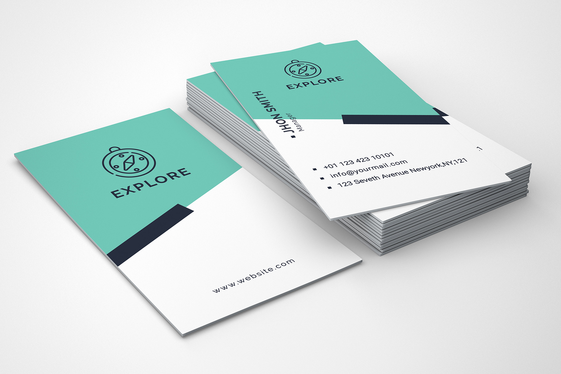 Explore Business Card, a Business Card Template by Smashing_Studio
