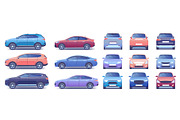 Car front and back side view set | Illustrations ~ Creative Market