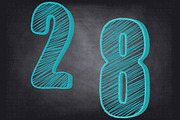 Chalkboard Numbers Clipart, a Decorative Illustration by SA ClipArt