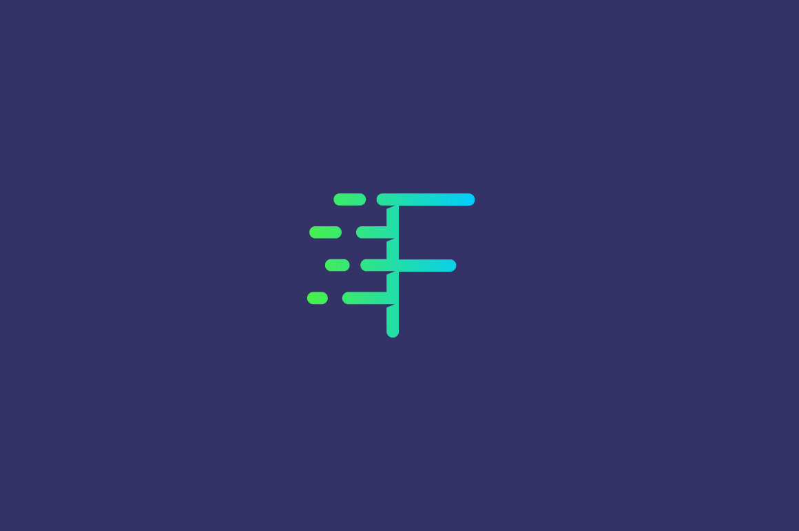 Dynamic moving letter F logo., a Branding & Logo Template by Bureau