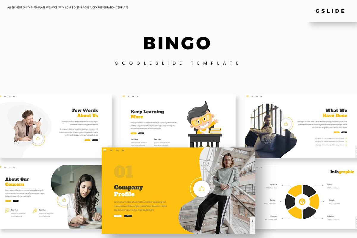Bingo - Google Slide Template, a Presentation Template by AQR Studio
