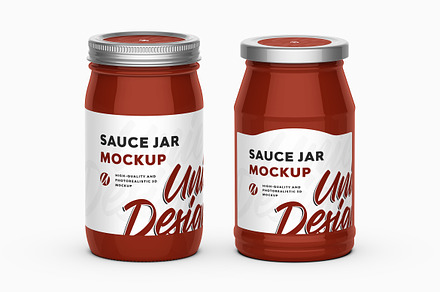 Sauce Bottle Mockup, a Packaging Mockup by UnicDesign