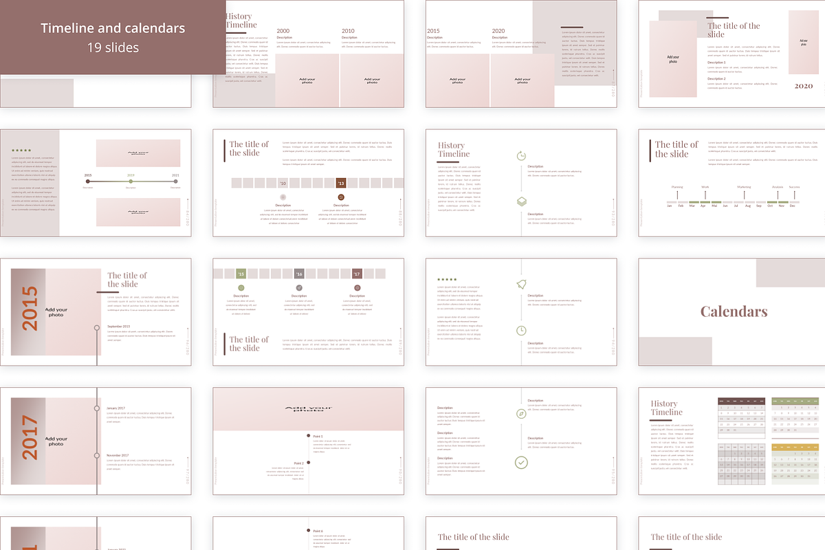 Beige presentation template, a Presentation Template by KaluginaWEB