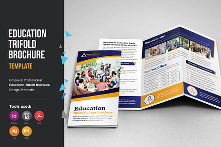 School Trifold Brochure Bundle | Brochure Templates ~ Creative Market
