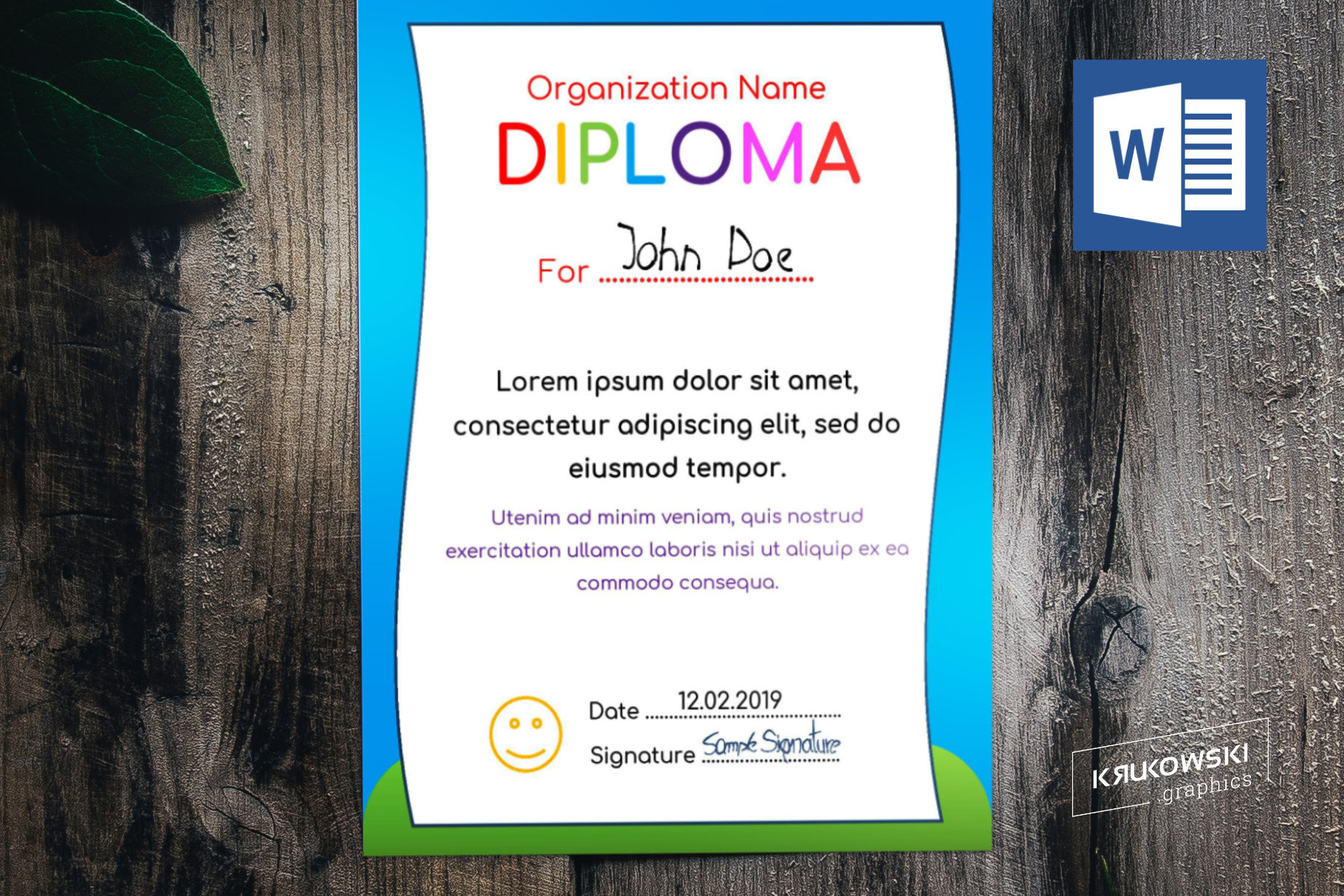 Young Learners School Diploma | Stationery Templates ~ Creative Market