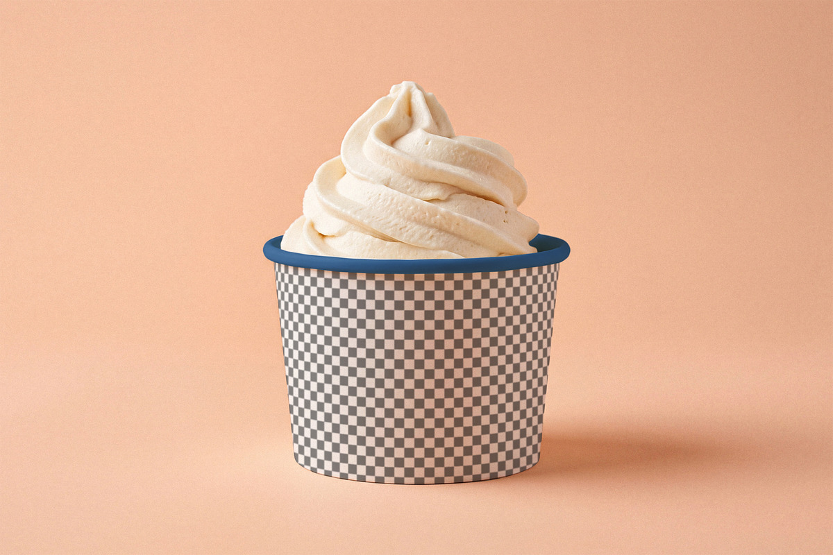 Paper Ice Cream Cup Mockup, a Cups & Container Mockup by Designer Dude