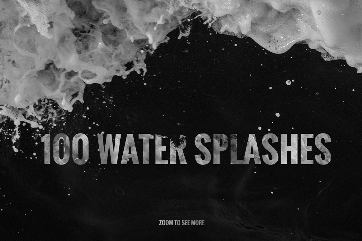 100 Water Splashes, a Texture Graphic by DesignSomething