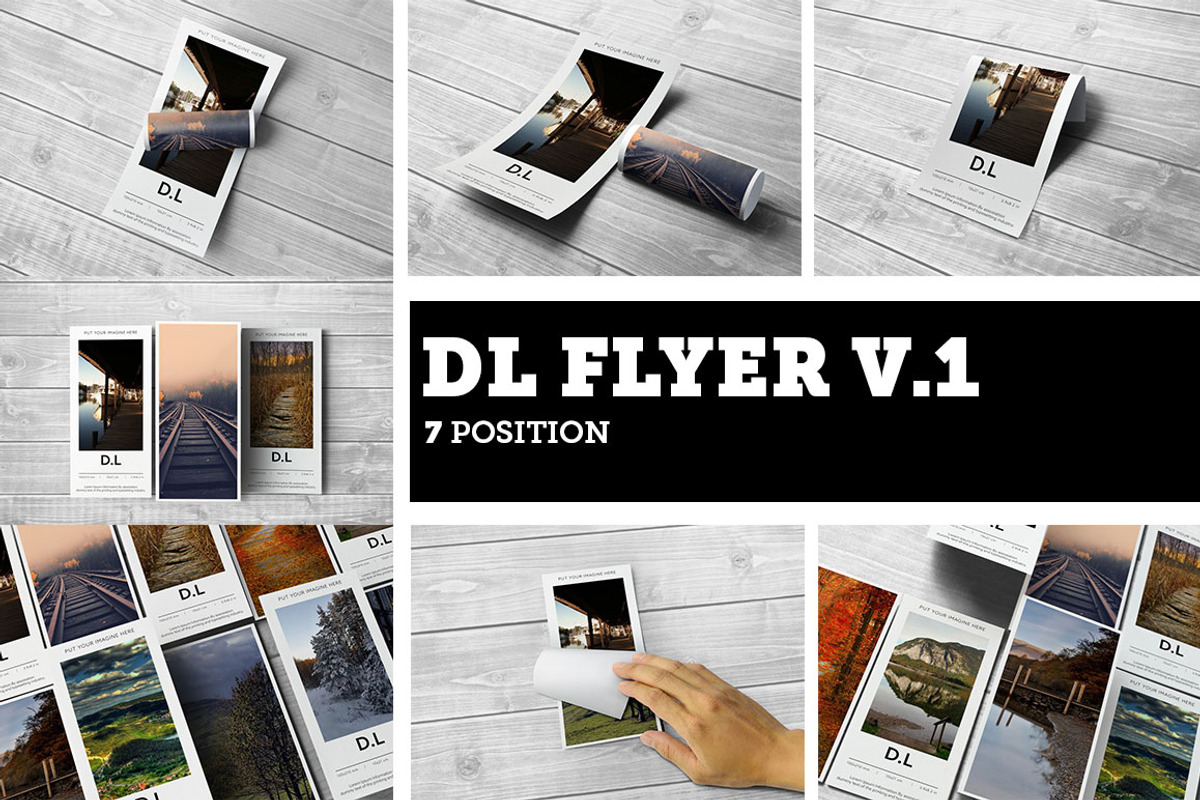 DL Flyer Mockups Bundle, a Print Template by Kongkow