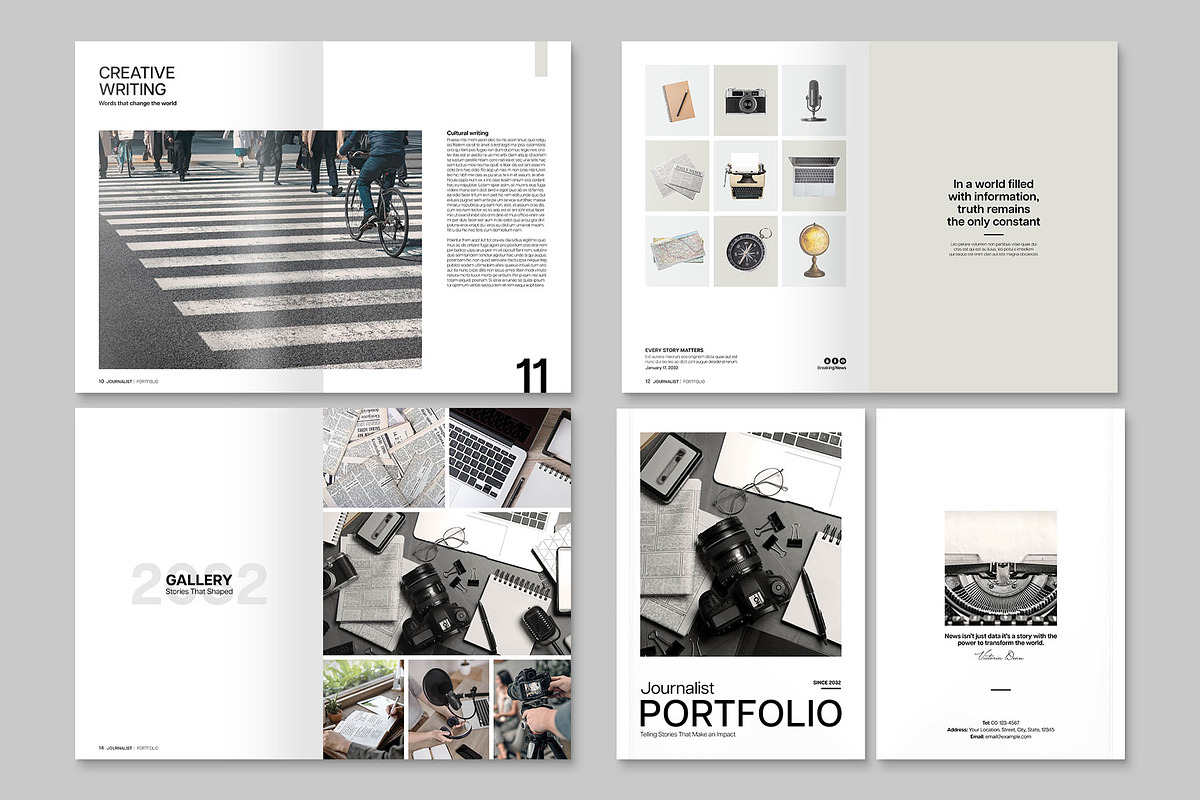 Journalist Portfolio Template, a Brochure Template by BrandPacks