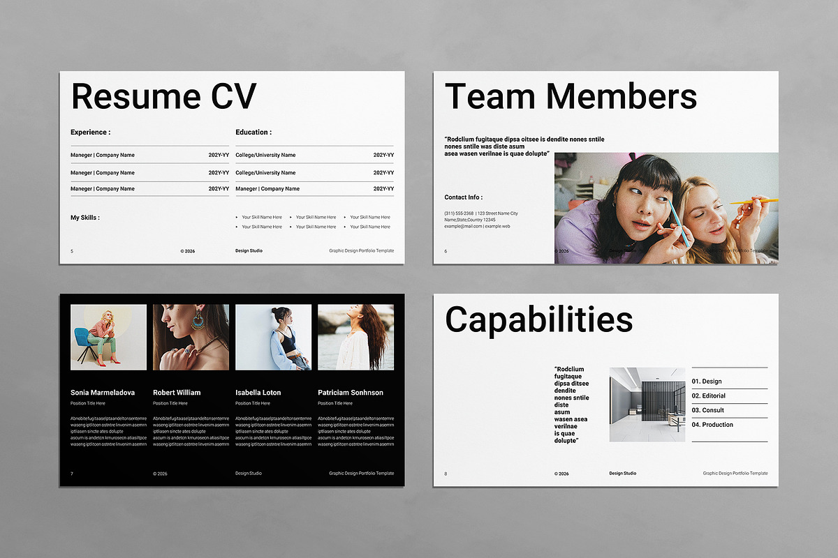 Graphic Design Portfolio Template, a Presentation Template by E-Type