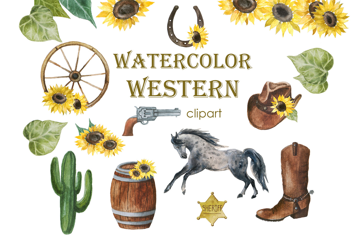 Watercolor Clipart. Western digital, an Object Illustration by ...