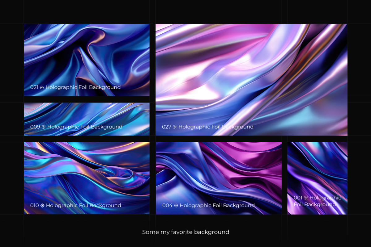 Holographic Foil Background set, a Background Graphic by Digital Blood | Creative Market
