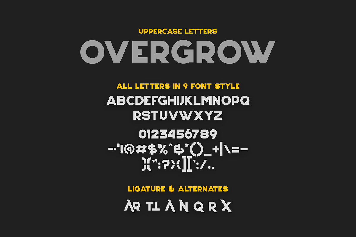 Overgrow Typeface, a Font by Revorklabs