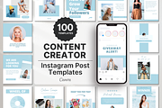 Instagram Posts Content Creator Blue