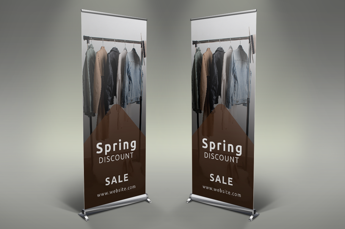 Clothes Shop Roll Up Banner, a Presentation Template by UNIK Agency