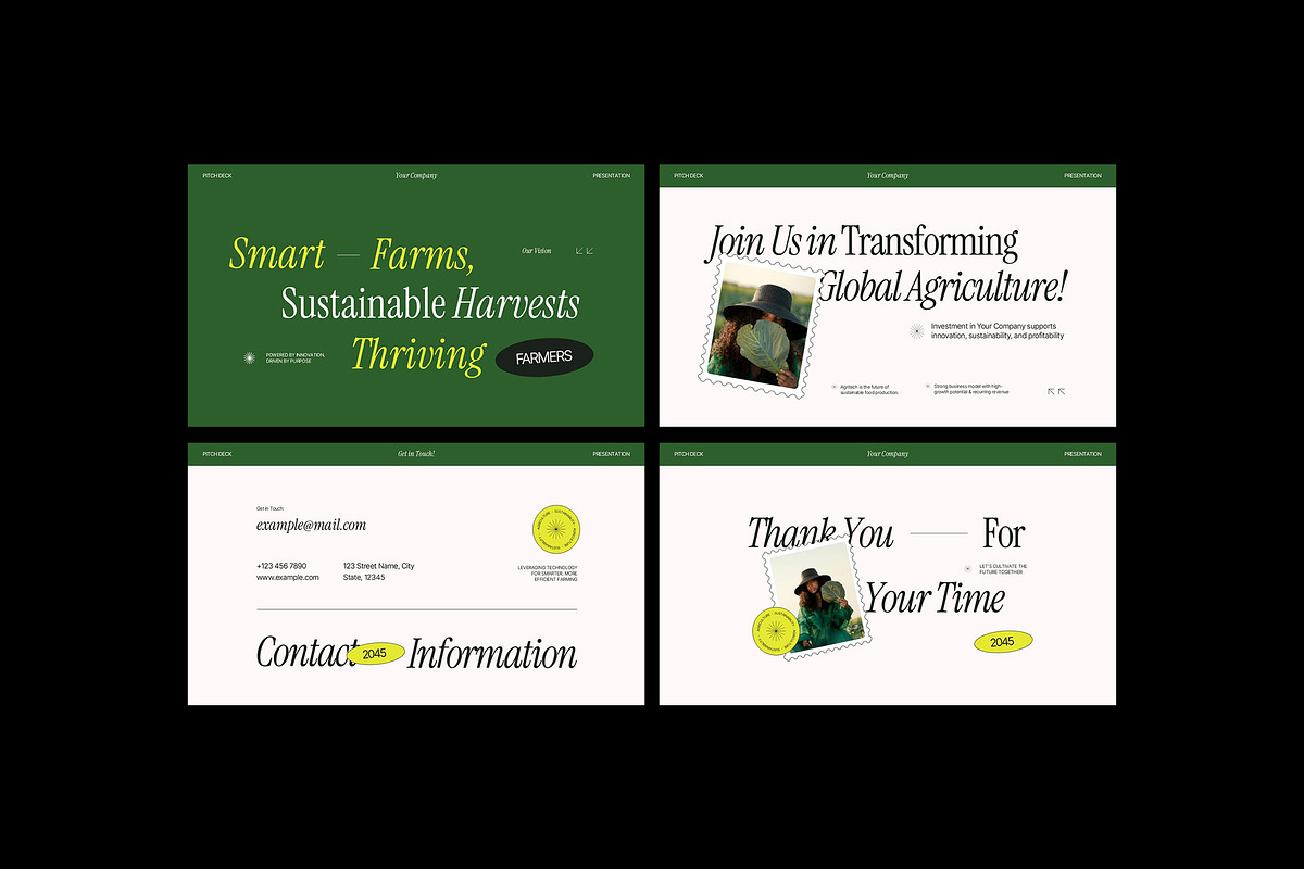 Agriculture Pitch Deck Powerpoint, a Presentation Template by fakhroo