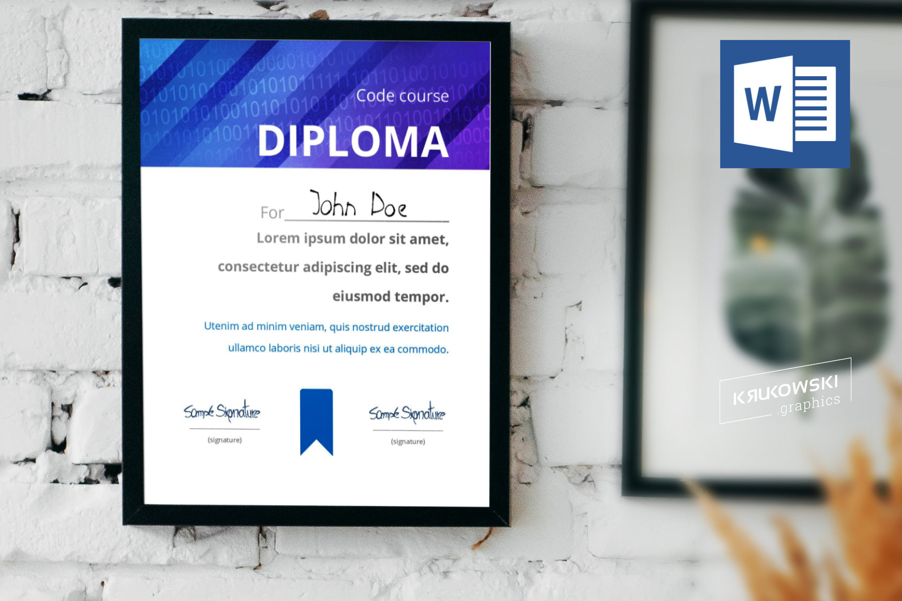 Code Course Diploma Sample | Stationery Templates ~ Creative Market
