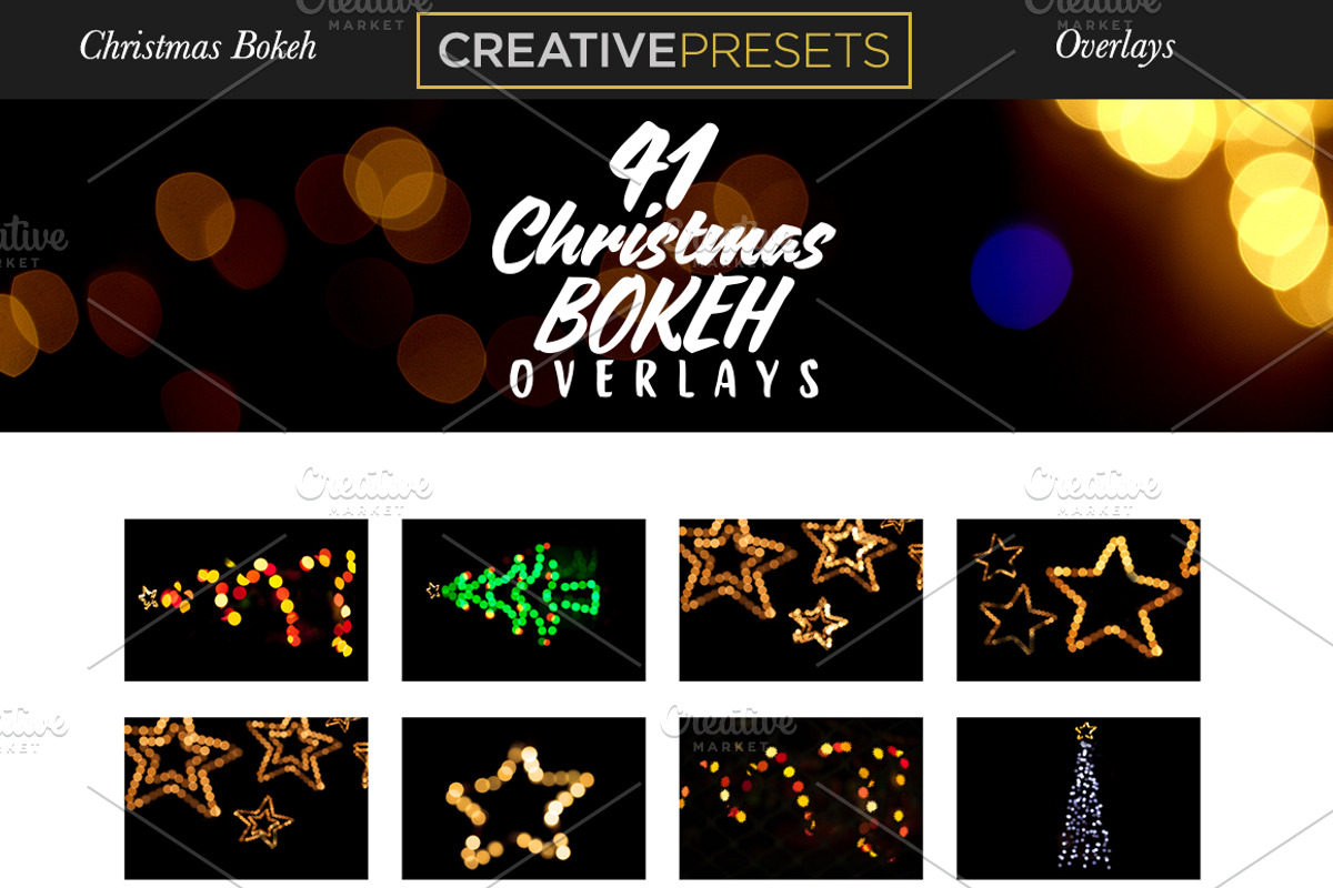 41 Christmas Creative Overlays, a Layer Style Add-On by CreativePresets.com