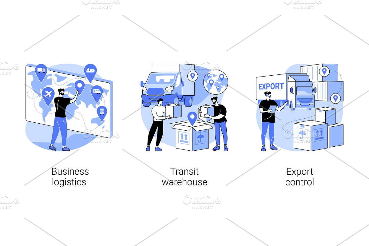 Smart logistics technologies, a Transportation Illustration by Visual ...
