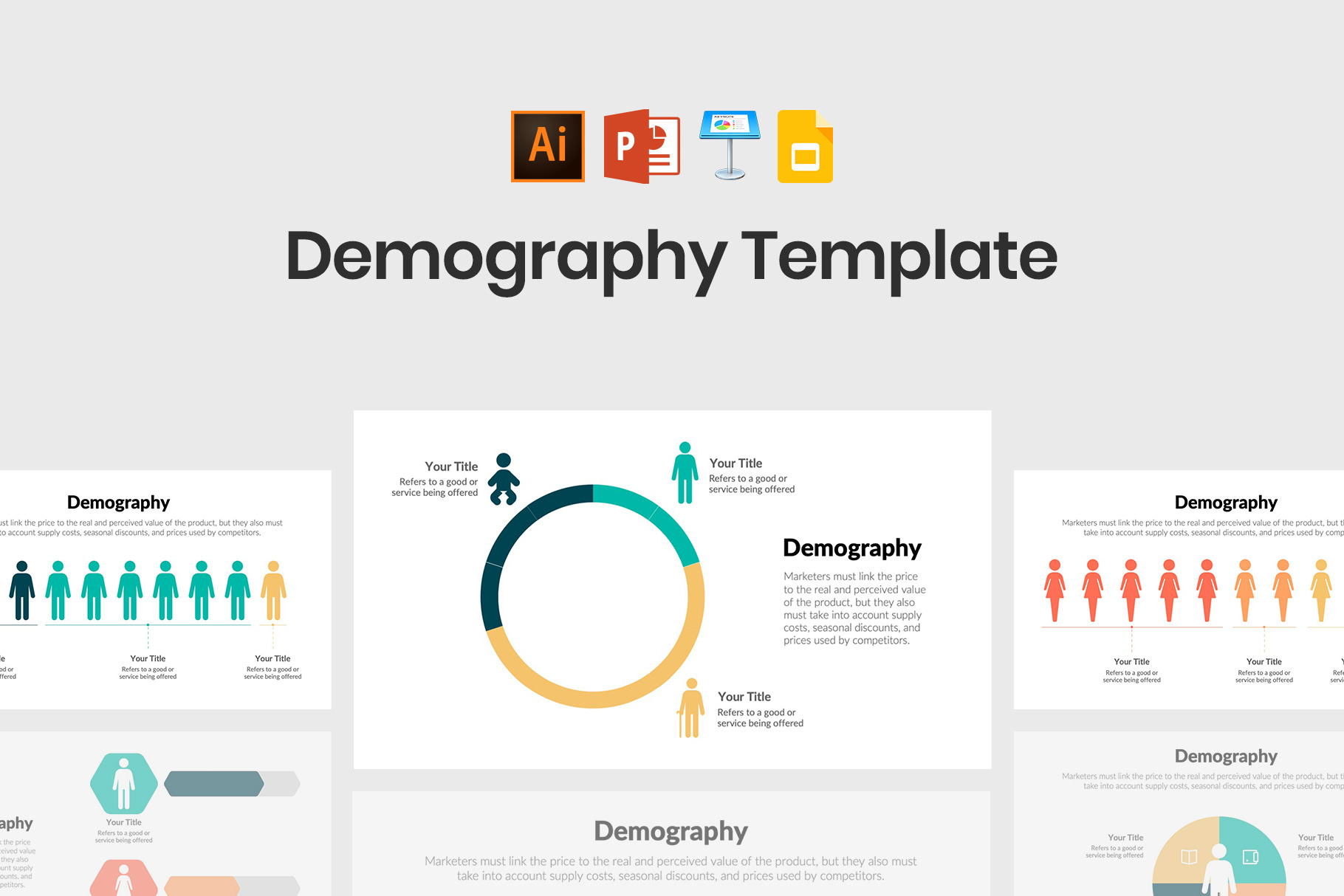 Demography Diagrams Template, a Presentation Template by slidequest