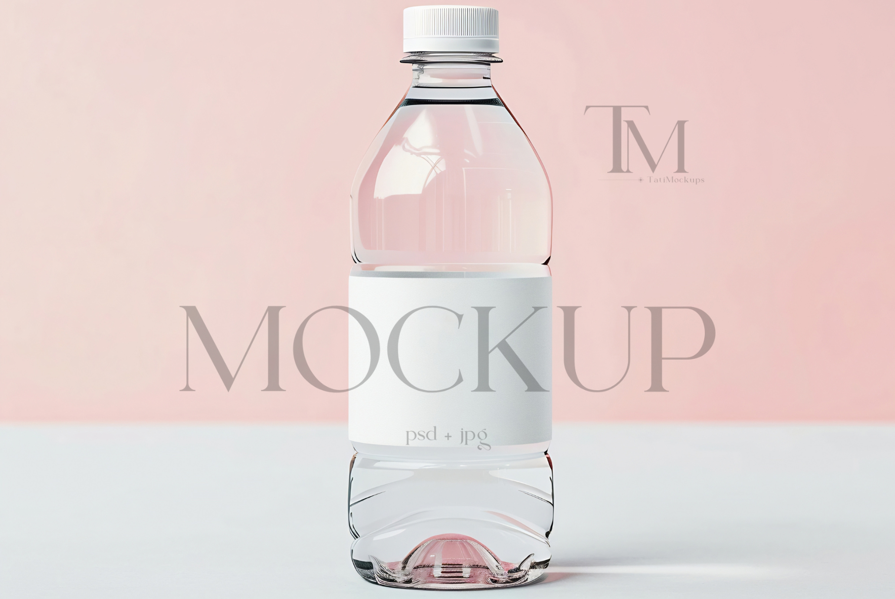 8x2 Label Mockup, Water Bottle Label, a Product Mockup by TatiMockup