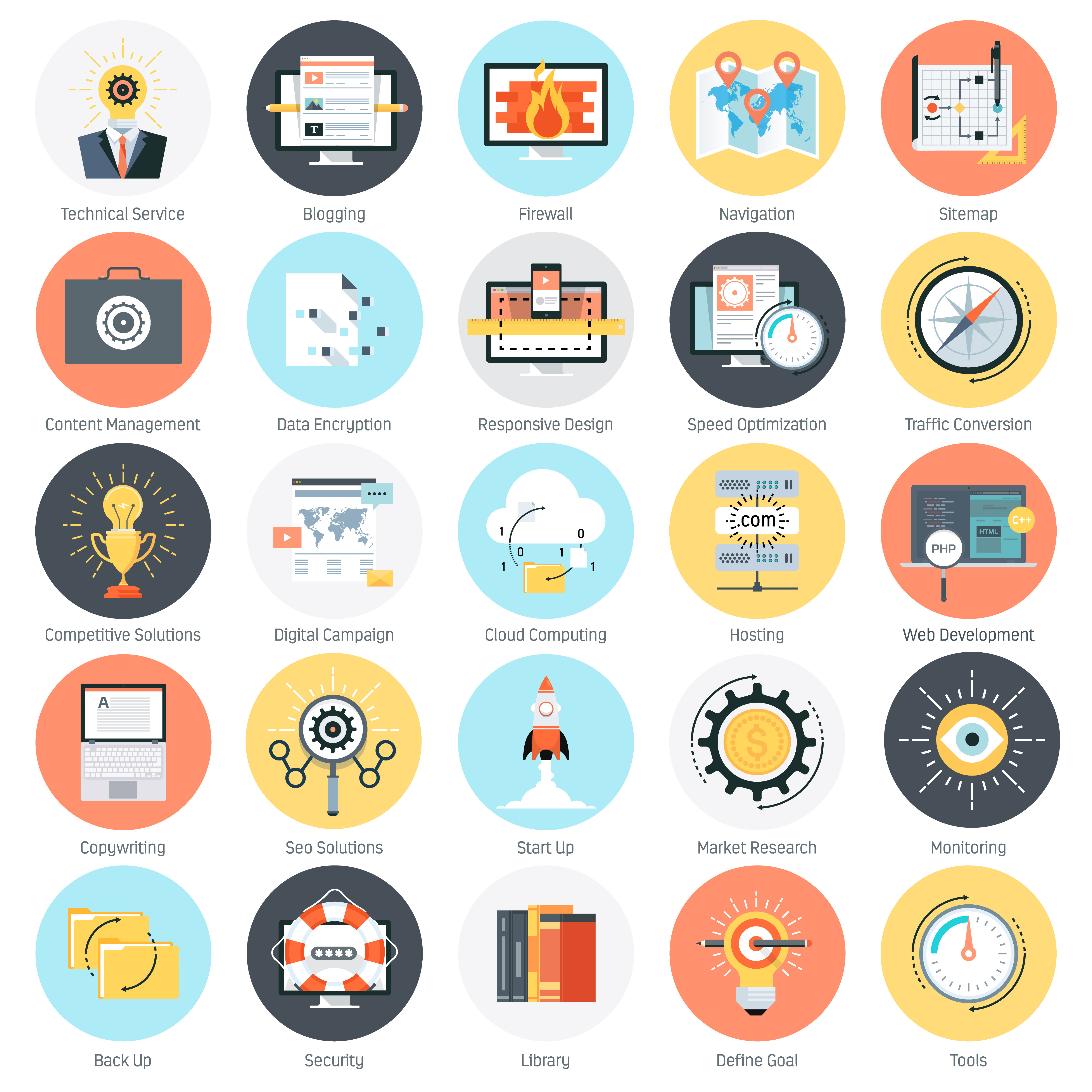 Search engine optimization icon set, an Icon by Howcolour | Creative Market