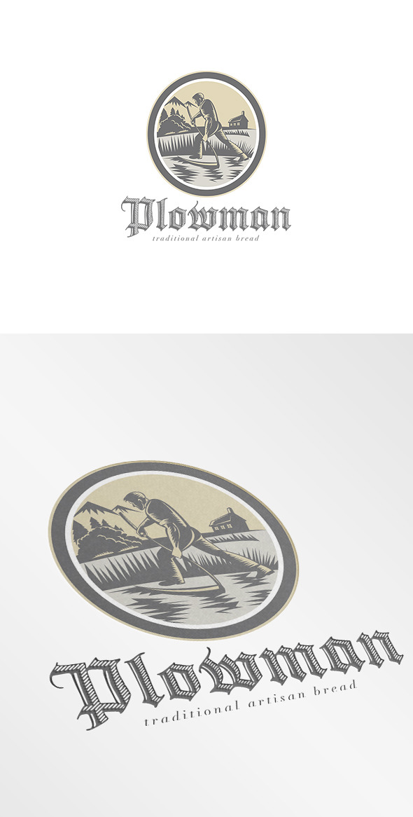 Plowman Traditional Artisan Bread Lo, a Branding & Logo Template by ...