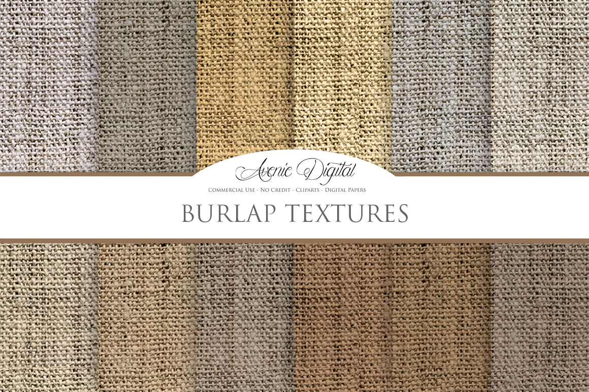 Burlap Textures Digital Papers, a Texture Graphic by Avenie Digital
