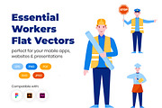 Essential Workers Flat Vectors, a Person Illustration by Brickclay