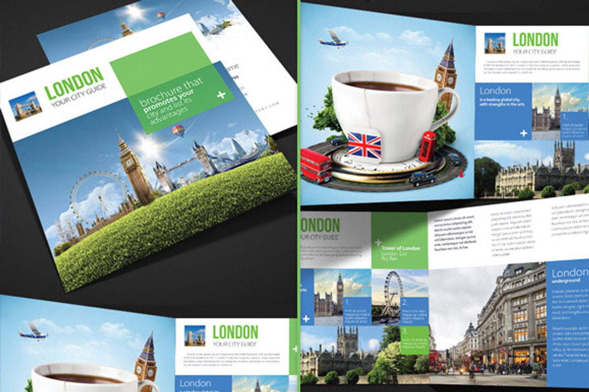 London - City Trifold Brochure, a Brochure Template by pixart_pm