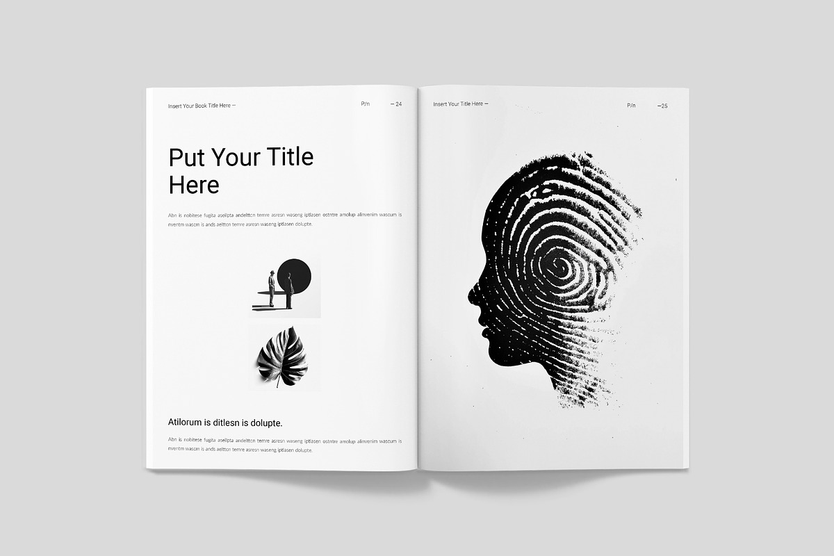 Book Title Layout Design Template, a Brochure Template by ElvinPrint