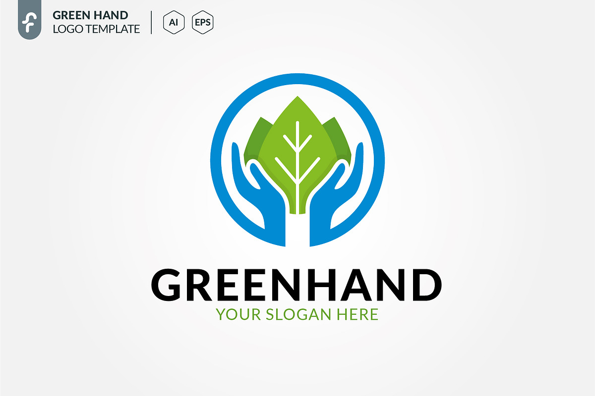 Green Hand Logo, a Branding & Logo Template by ft.studio