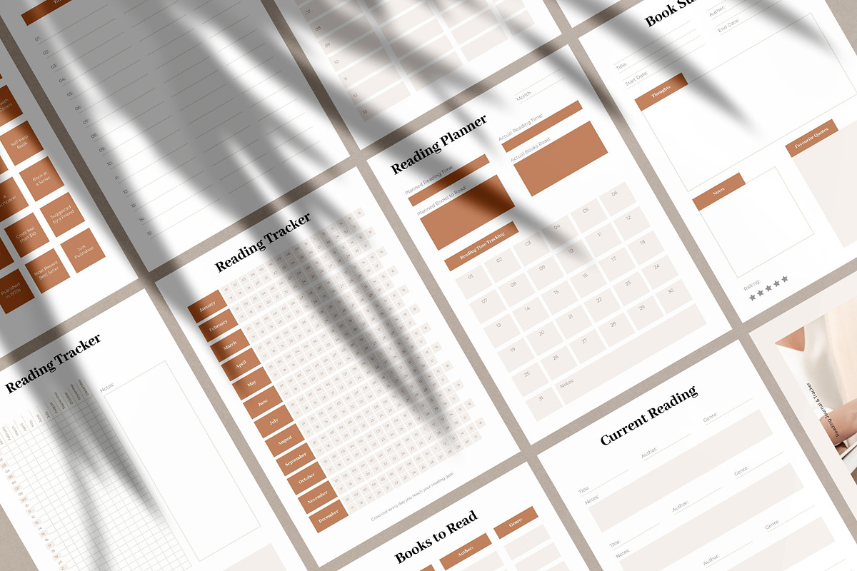 CANVA Reading Planner Bundle, a Templates & Theme by AndrewPixel