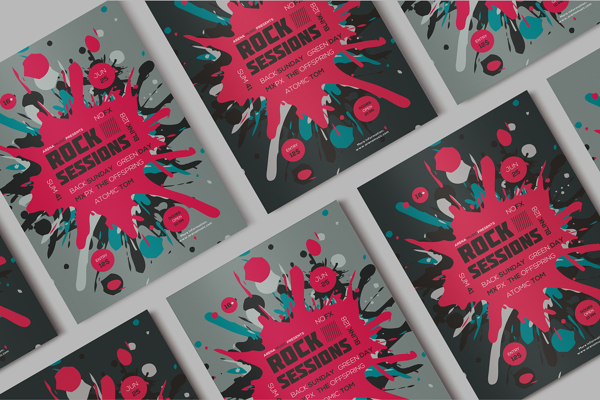 Rock Sessions Flyer, a Flyer Template by Jorge Lima