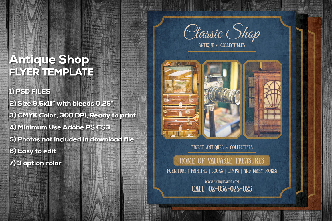 Antique Shop Flyer Template, a Flyer Template by mesuka